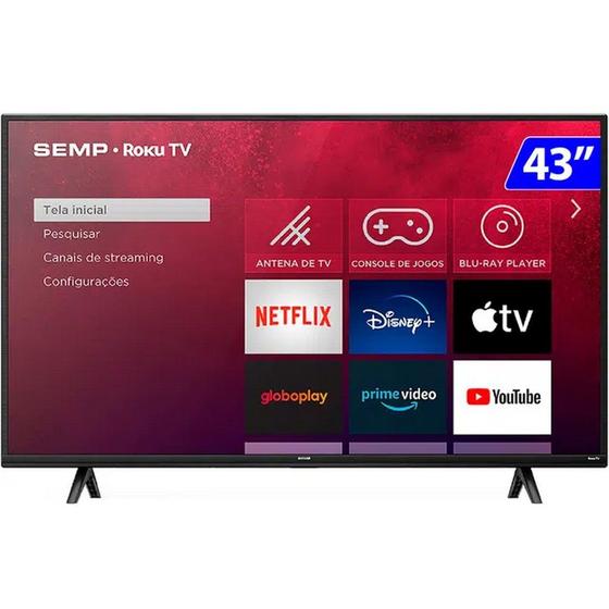 Smart TV Semp LED 43 Full HD Wi-Fi Roku 43R5500 - Semp TCL - TVs ...