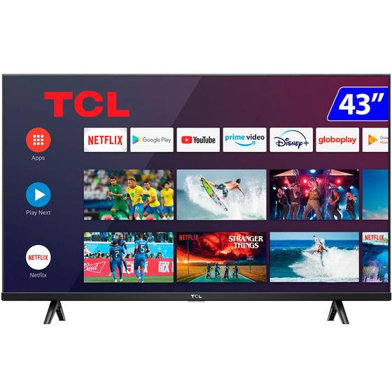Smart TV TCL LED 43 Polegadas Full HD Android HDR Comando de Voz 43S615 ...