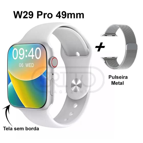 Smart Watch W29 Pro Series 9 Ilha Dinâmica e Borda Infinita + Pulseira ...