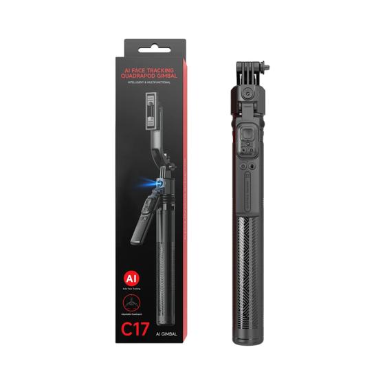 Smartphone AI Gimbal Tripé Selfie Stick Dobrável 360 graus Suporte Tudo ...