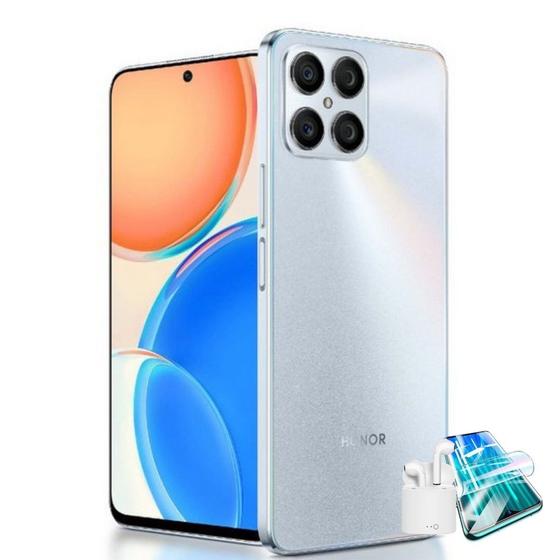 Smartphone Honor X8 Silver Hua wei Display 6,7 IPS FHD+ 128gb 6gb Octa ...