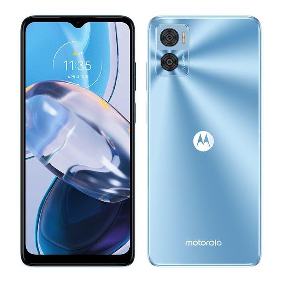 Smartphone Morotola Moto E22 Azul, Tela de 6.5", 4G+Wi-Fi, And. 13 Go ...