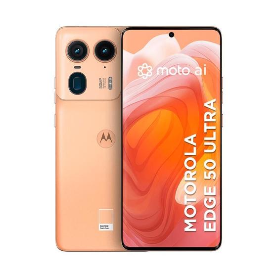 Smartphone Motorola Edge 50 Ultra 5G 512GB - Peach Fuzz, 24GB RAM Boost ...