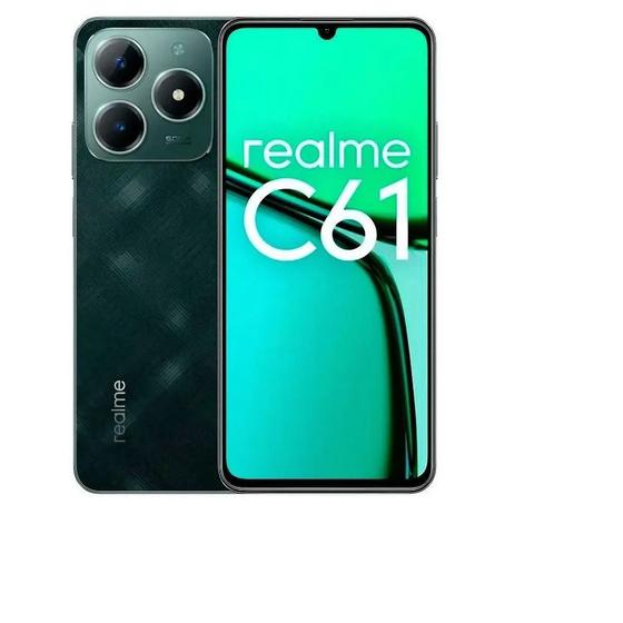 Smartphone Realme C61 RMX3930 128GB 4GB RAM Dual SIM, Telefone NFC Tela 6.74, verde - Smartphone ...