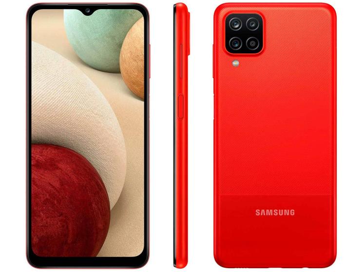 Smartphone Samsung Galaxy A12 64GB Vermelho 4G - 4GB RAM 6,5” Câm ...