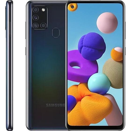 Smartphone Samsung Galaxy A21S, 6,5”, 64 GB, Câmera Quádrupla, Preto - Galaxy A21S - Magazine Luiza