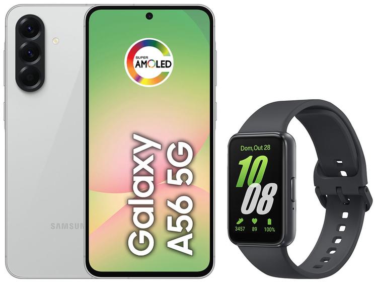 Smartphone Samsung Galaxy A56 256GB 5G 8GB RAM - Cinza + Smartband ...