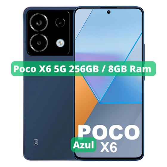 Smartphone Xiaomi POCO X6 5G 256GB (8GB RAM) Blue Azul - Xiaomi POCO - Magazine Luiza