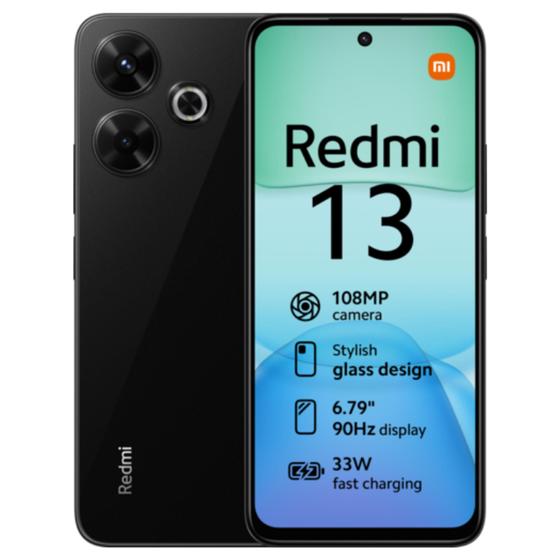 Smartphone xiaomi redmi 13 preto 8gb / 256gb global midnight Smartphone xiaomi redmi 13 preto 8gb / 256gb global midnight
