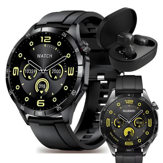 Smartwatch GT4 MAX: AMOLED, NFC, GPS, Monitor de Saúde e Chamadas ...