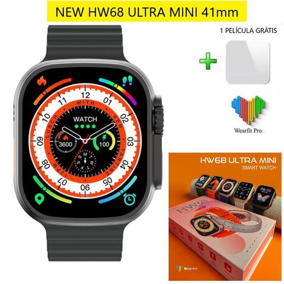 Smartwatch HW68 Ultra Mini Tela 1.75" 41mm HD Nfc redes Sociais Saúde 2 ...