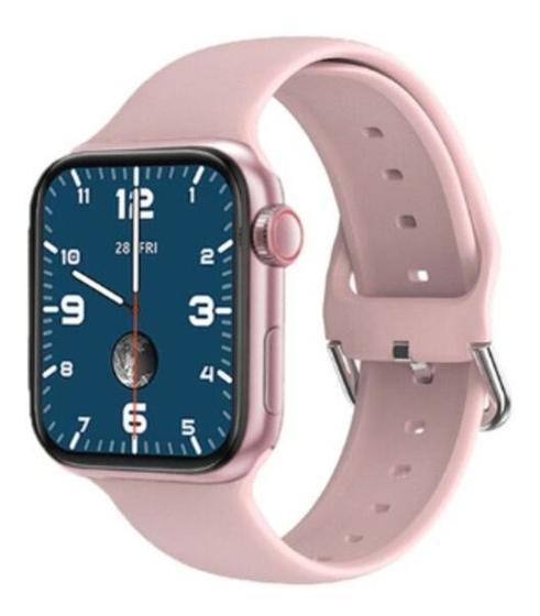 Smartwatch Inteligente Relógio Rosa HW67 Pro Glicemia Diabetes Gps ...