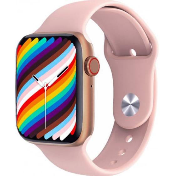 Smartwatch lançamento W37 Série 7 44mm para Ios e android - Cor: Rosa ...