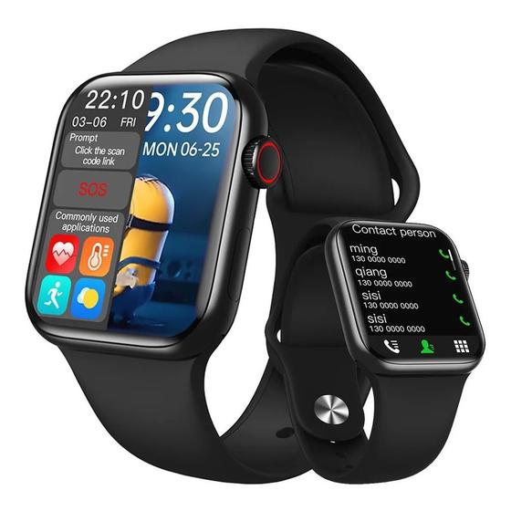 Smartwatch Masculino Feminino Hw16 Relógio Inteligente 44mm Preto ...