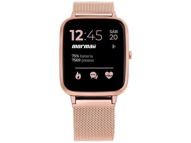 Smartwatch Mormaii Life Full Display 35mm - Rosé Bluetooth - Smartwatch ...