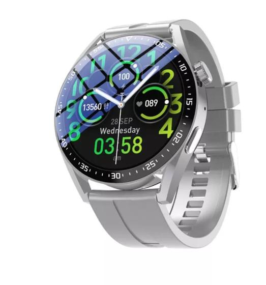 Smartwatch Redondo Original Hw28 Bracelet Inteligente Cor: Branco ...