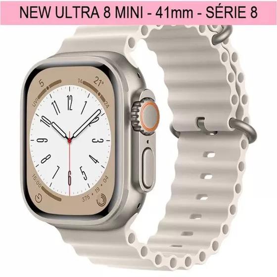 Smartwatch relógio Hw 8 Ultra Mini 41mm P/ Pulso Fino dia das mães ...