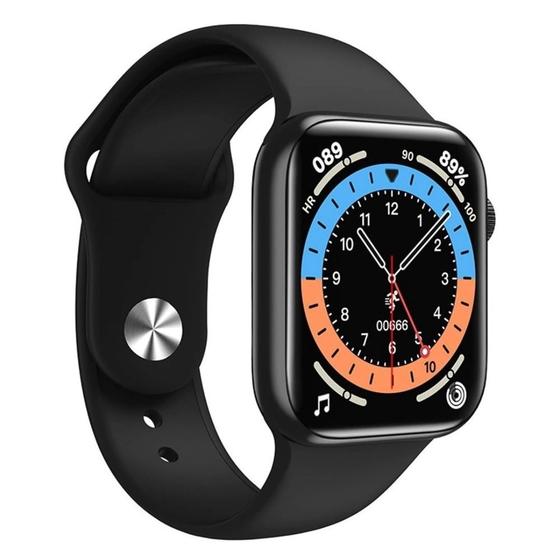 Smartwatch relógio inteligente HW16 44mm monitora saude Preto - Kamoho ...