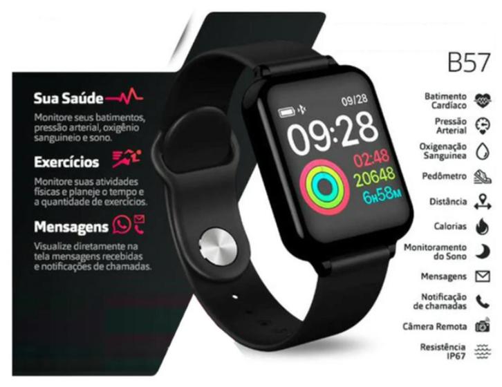Smartwatch Relógio Inteligente Modelo B57 Wearfit Original - Smartwatch ...