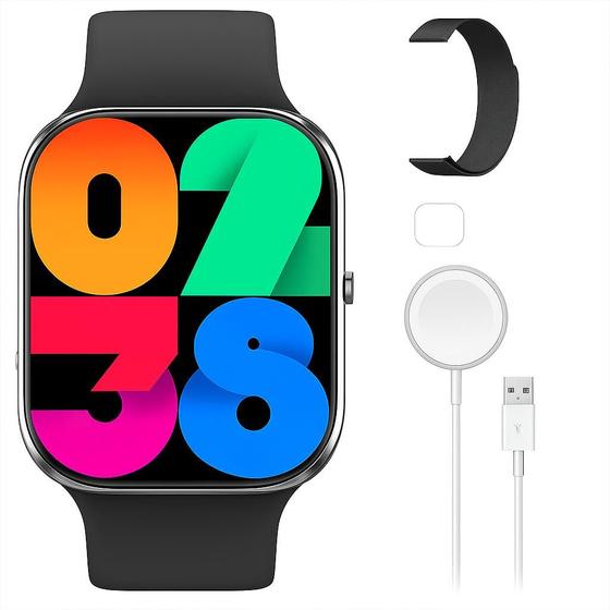 Smartwatch W10 Mini Amoled serie 10 Nfc Gps Música Bússula Chatgpt ...