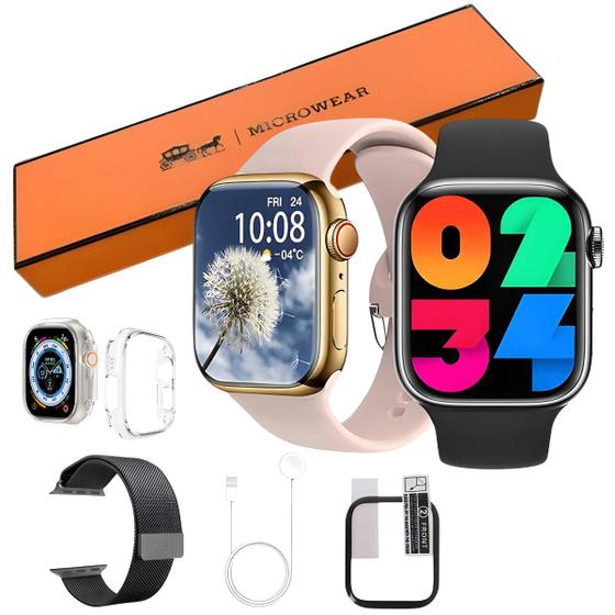 Smartwatch W59 Pro Mini Original Microwear Relógio Pequeno Kit C/2 ...