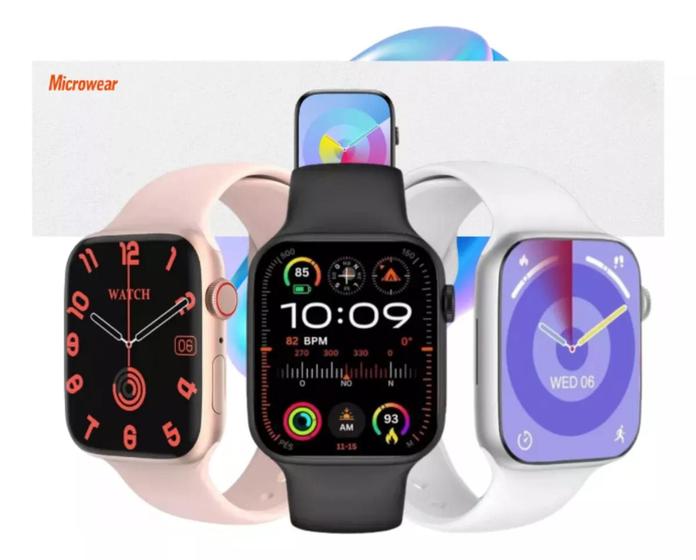 Smartwatch W99+ Plus 45mm Amoled Ilha Dinâmica Chatgpt 45mm GPS NFC - Microwear - Smartwatch e ...