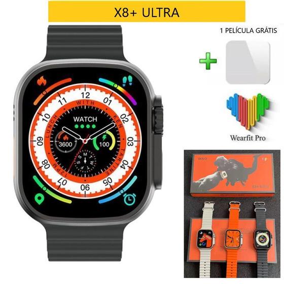 Smartwatch X8+ Ultra Max 49mm ultra 8 Esportes Saúde Faz e Recebe ...
