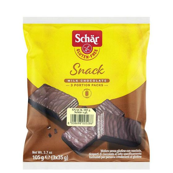 Snack Waffer Schar com Cobertura de Chocolate 105g - Biscoito / Bolacha ...