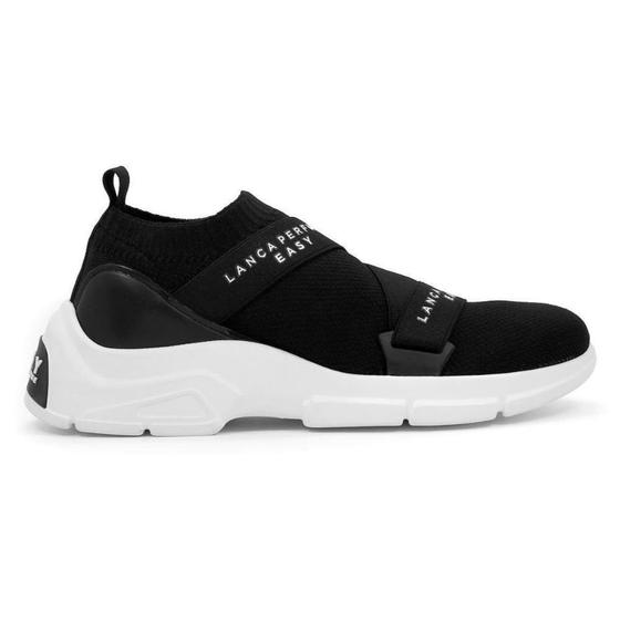 Sneaker Lança Perfume Elástico Logo Mania Feminino - Preto e Branco ...