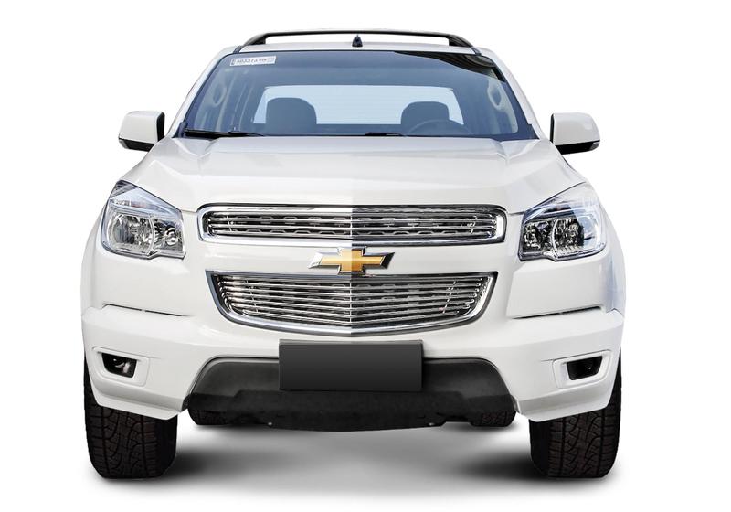 Sobre Grade S10 2012 2013 2014 2015 2016 Perfil Tubular Cromada Aço ...