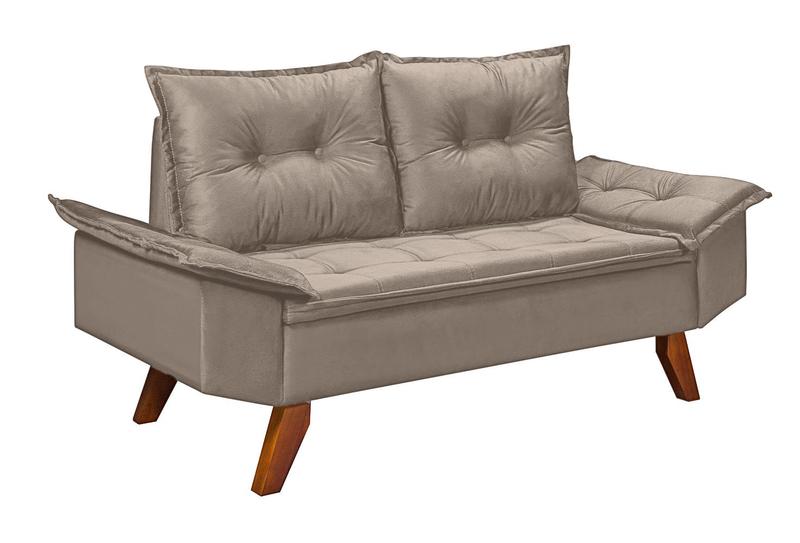 Sofá 2 Lugares Kairos Pés de Madeira 150 cm - Premier Estofados - Sofá ...