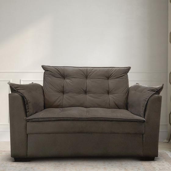 Sofá 2 lugares Para Sala Moderno Confortável Alicia Suede - Black House Decor - Sofá 2 Lugares ...