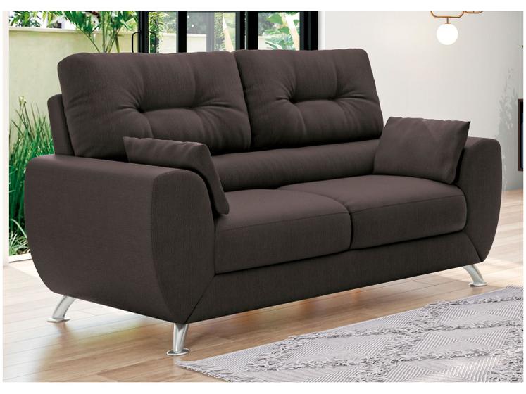 Sofá 2 Lugares Suede Amarilis Linoforte - Sofá 2 Lugares - Magazine Luiza
