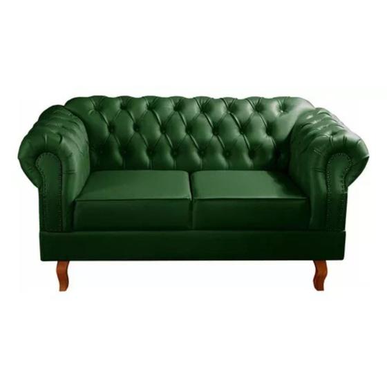 Sofá Chesterfield 2 Lugares Dom Pedro Vintage Retrô Capitonê material ...