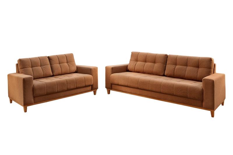 Sofá de 2 e 3 Lugares Rondomóveis 810 - Linho Ravena Mucuri - Conjunto de Sofás - Magazine Luiza