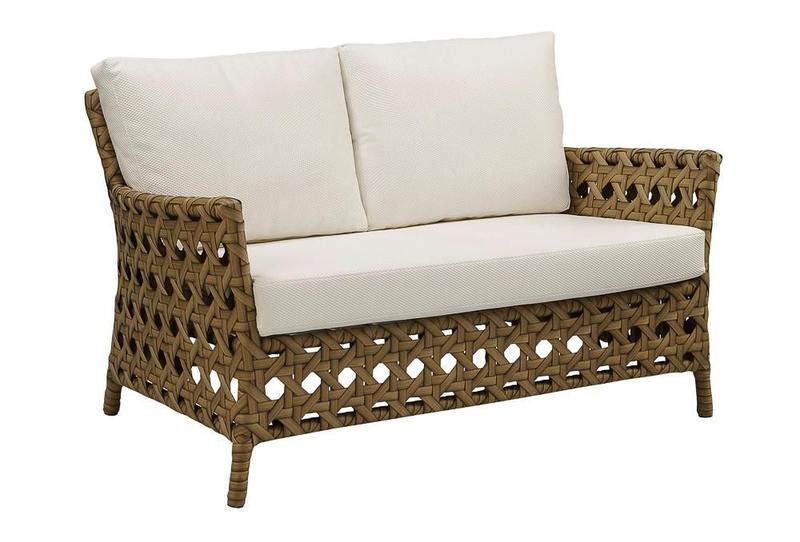 Sofá Externo Verona 2 lugares com Fibra Sintética Madera - Wood Prime ...