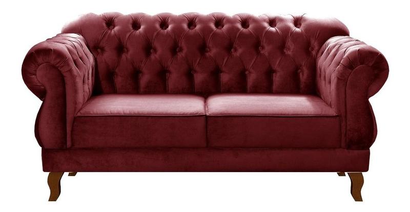 Sofá Fixo Duquesa Chesterfield 2 Lugares Namoradeira Classico Retrô - Bella Decor Estofados ...