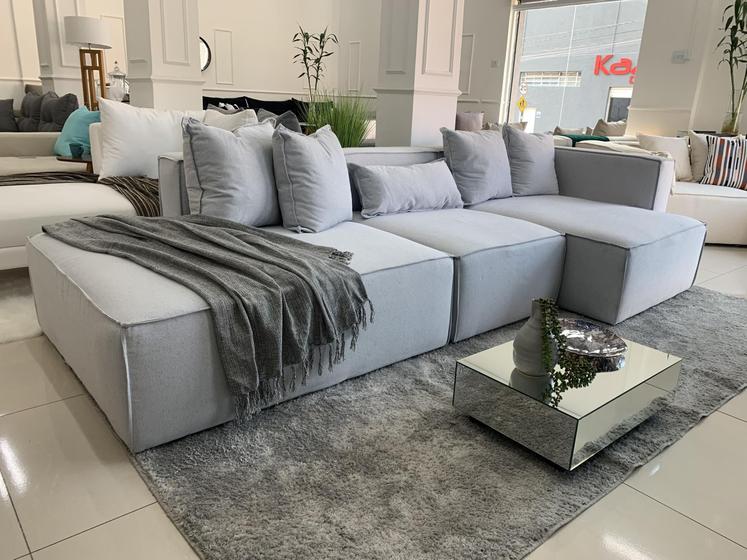 Sofá Modular 3,00 Chaise Modulado Linho Modular - LAR PREMIUM - Módulos ...