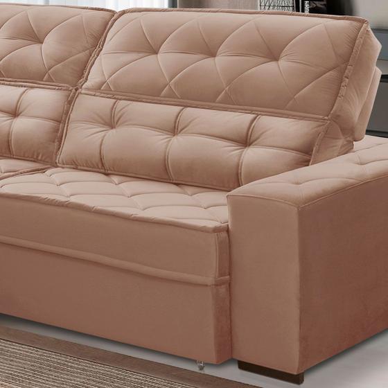 Sofá Retrátil 350 Cm 6 Lugares Duplo Molejo Reclinável D28 Passion ...