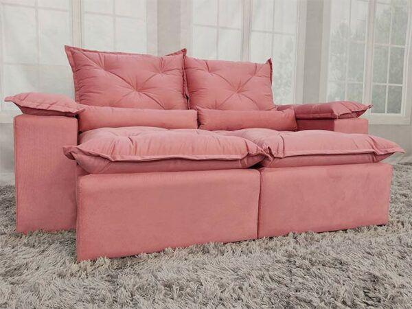 Sofá Retrátil Reclinável Athenas 2m Rosa - Sofás - Magazine Luiza