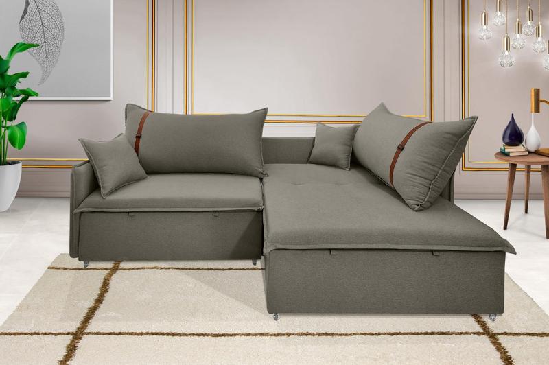 Sofá Valence Slim sem Caixa Premium 2.20m Sof Gel 33 Linho Cinza - Estilo Estofados - Protetor ...