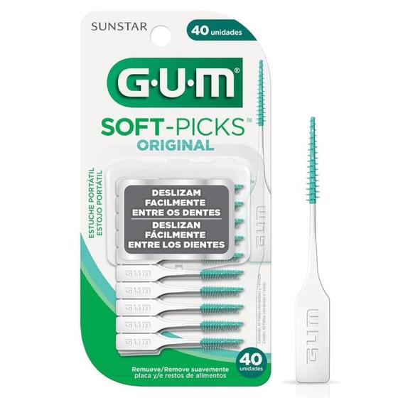 Soft-Picks GUM Palito Interdental 40 unidades - Fio Dental - Magazine Luiza