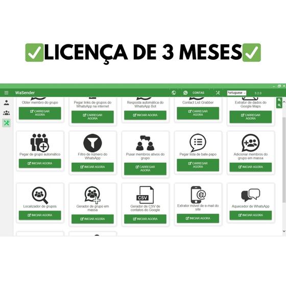 Software Wasender Premium e Outras Funções - Licença de 3 Meses ...