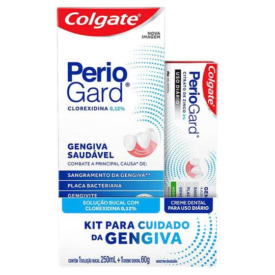 Solução Bucal Periogard Colgate 250ml e Creme Dental Periogard Colgate ...
