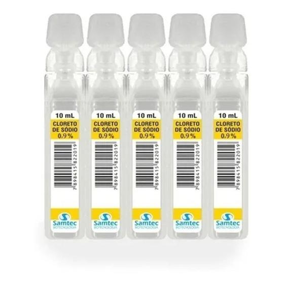 Solução Fisiológica 0,9% - Pacote com 200 flaconetes de 10ml cada. Soro ...