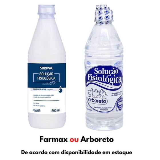 Solução Fisiológica Frasco de 500mL - 5 unidades - Farmax/Arboreto ...