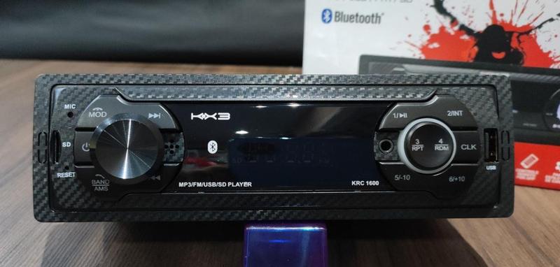 Som automotivo KRC1600 com USB, bluetooth e leitor cartão SD - kx3 - Som Automotivo - Magazine Luiza