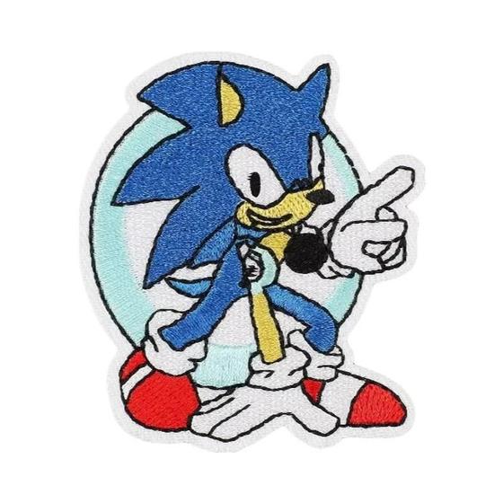 Sonic the Hedgehog Bordado Patches 16 Estilos Anime Figura Decoração ...