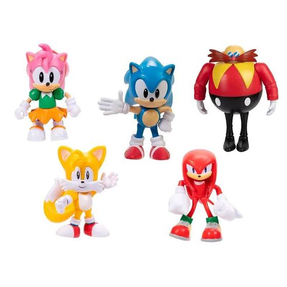 Sonic The Hedgehog Pack 5 Figuras 3440 - CANDIDE - Bonecos - Magazine Luiza