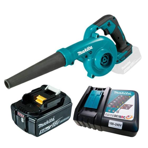 Soprador de Folha a Bateria 18v + Bateria 5.0Ah 18v + Carregador Bivolt ...